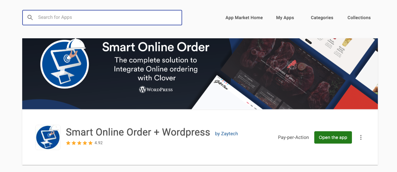 Clover online ordering integration